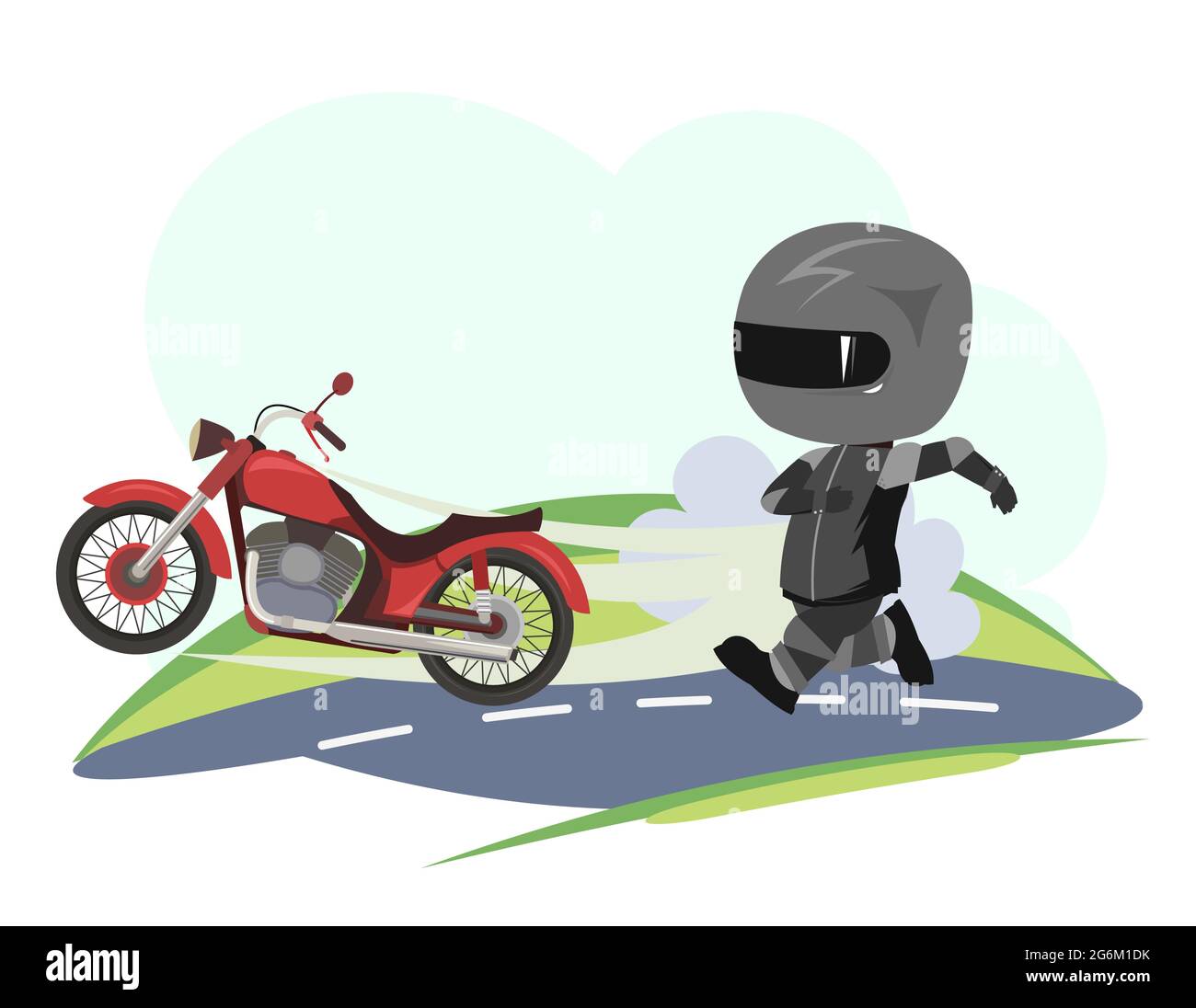 Cartoon motorcyclist Stock Vector Images - Alamy