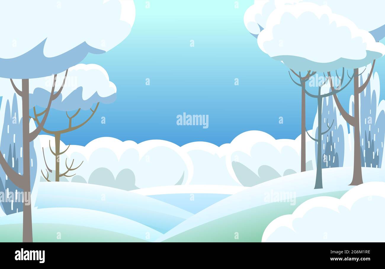 Beautiful snow scenery Stock Vector Images - Alamy