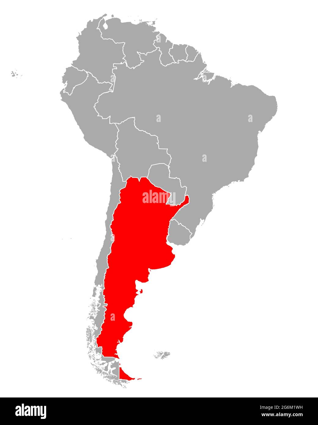 Map of Argentina in South America Stock Photo - Alamy