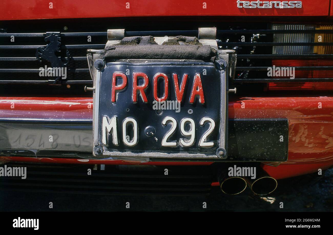 Ferrari prova plates hi-res stock photography and images - Alamy