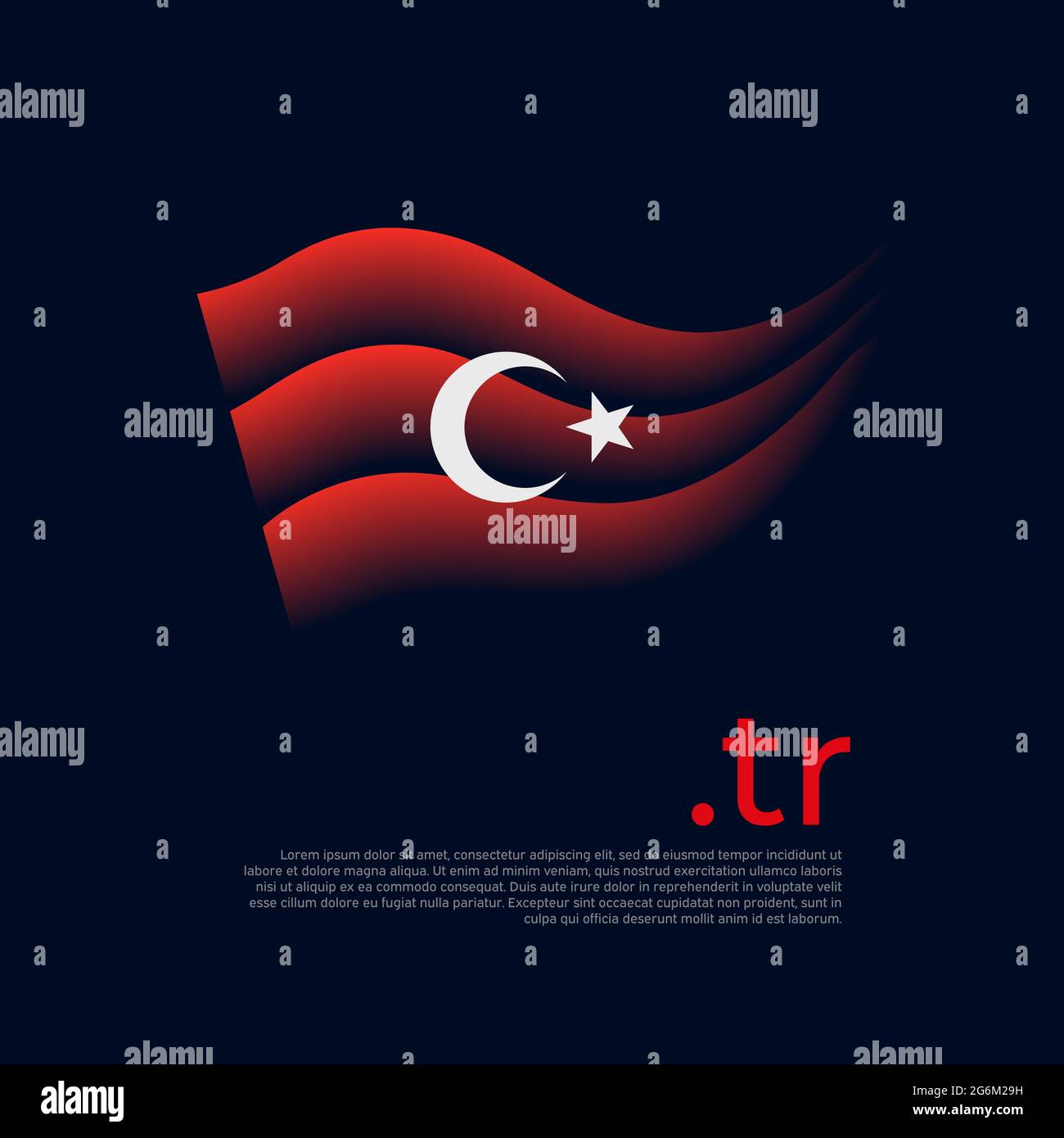 Turkey flag. Colored stripes of the turkish flag on a dark background ...
