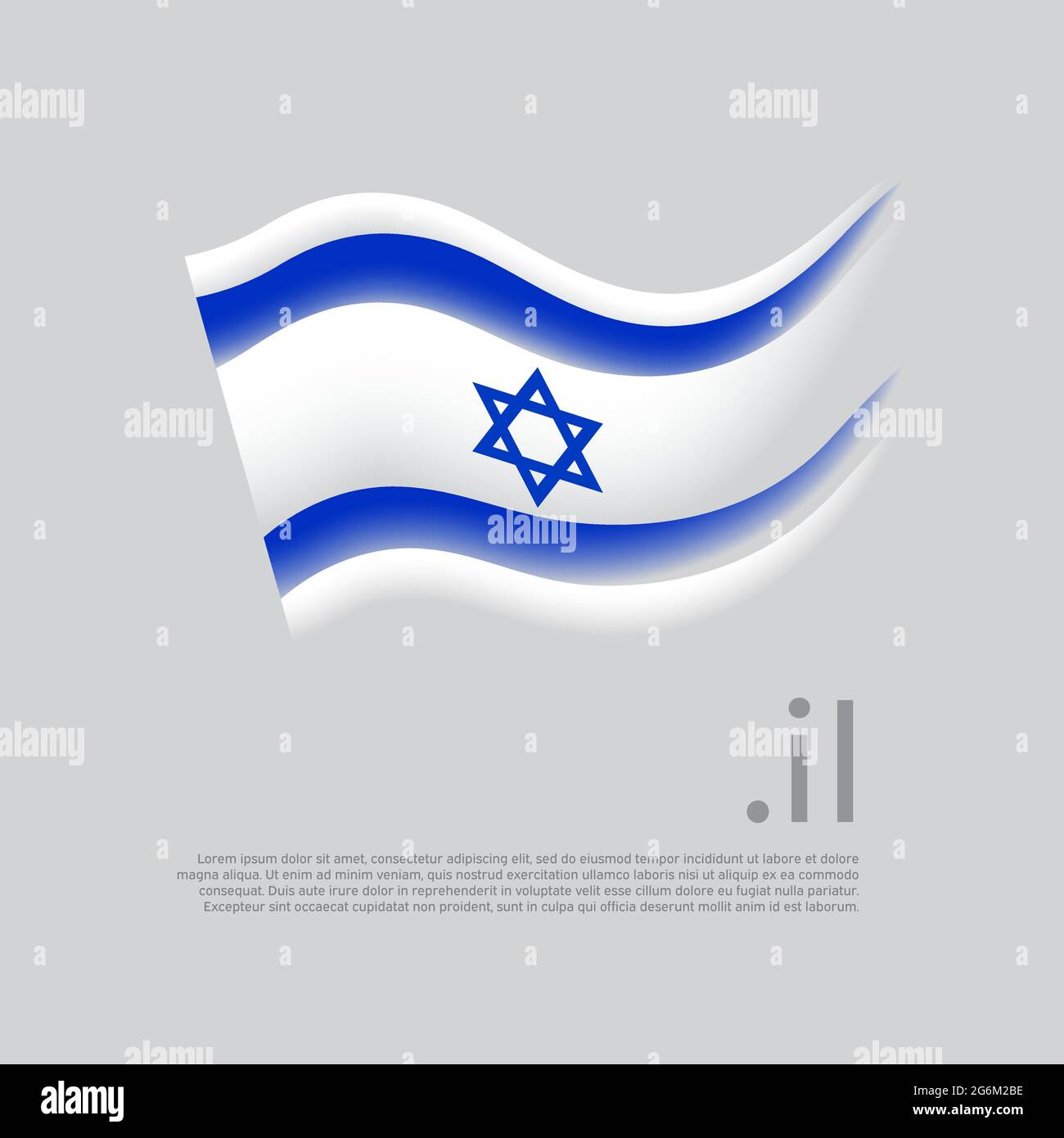 Israel flag. Stripes colors of the israeli flag on a white background ...