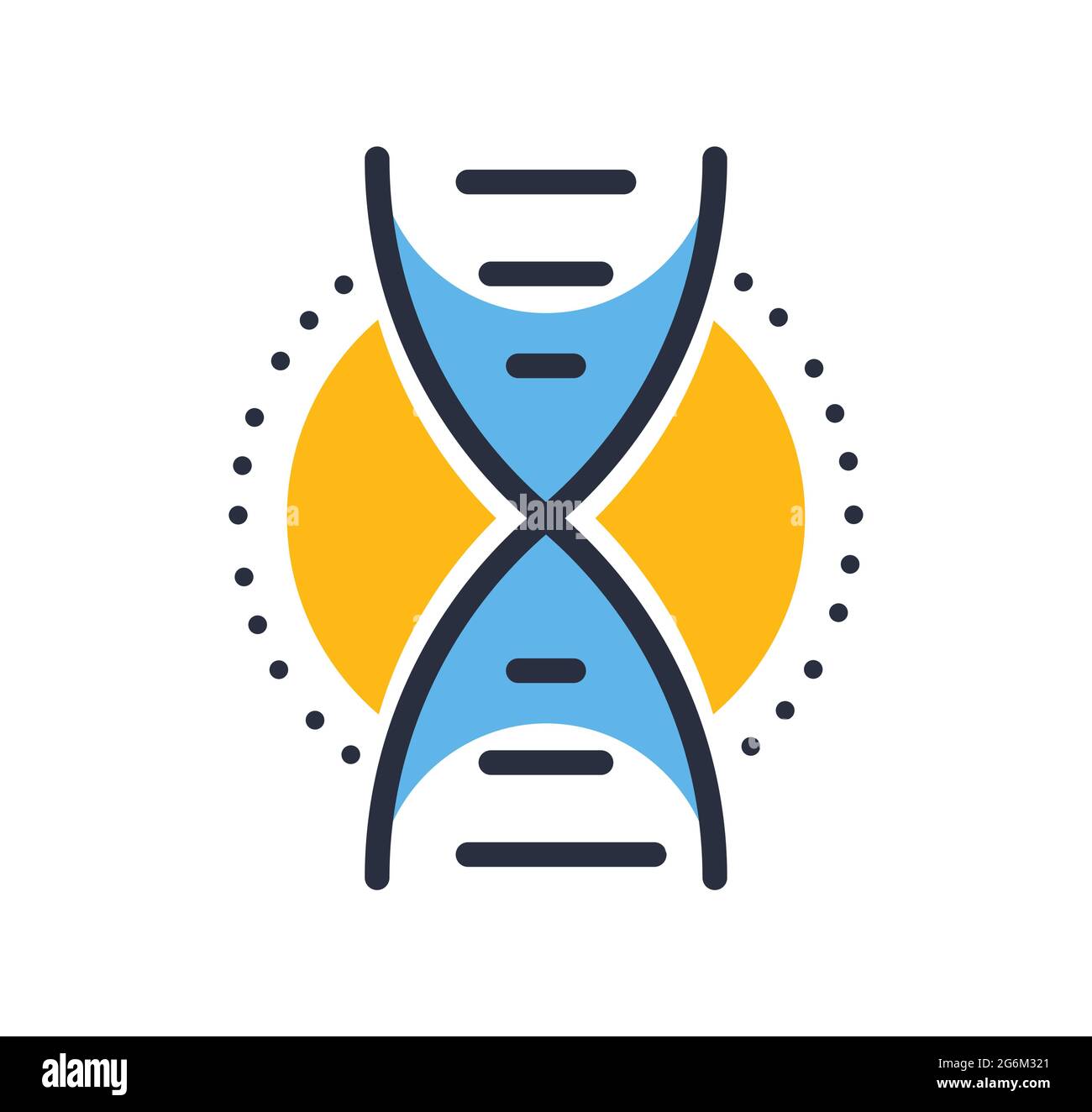 DNA icon. DNA icon isolated on white background. Design elements ...