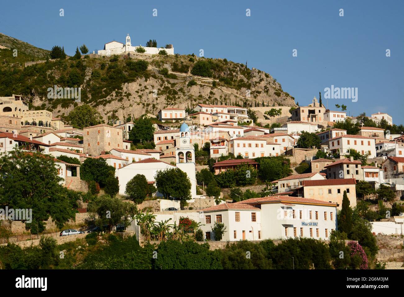 The village of Vuno. Himare municipality. Vlore county. Albania Stock ...
