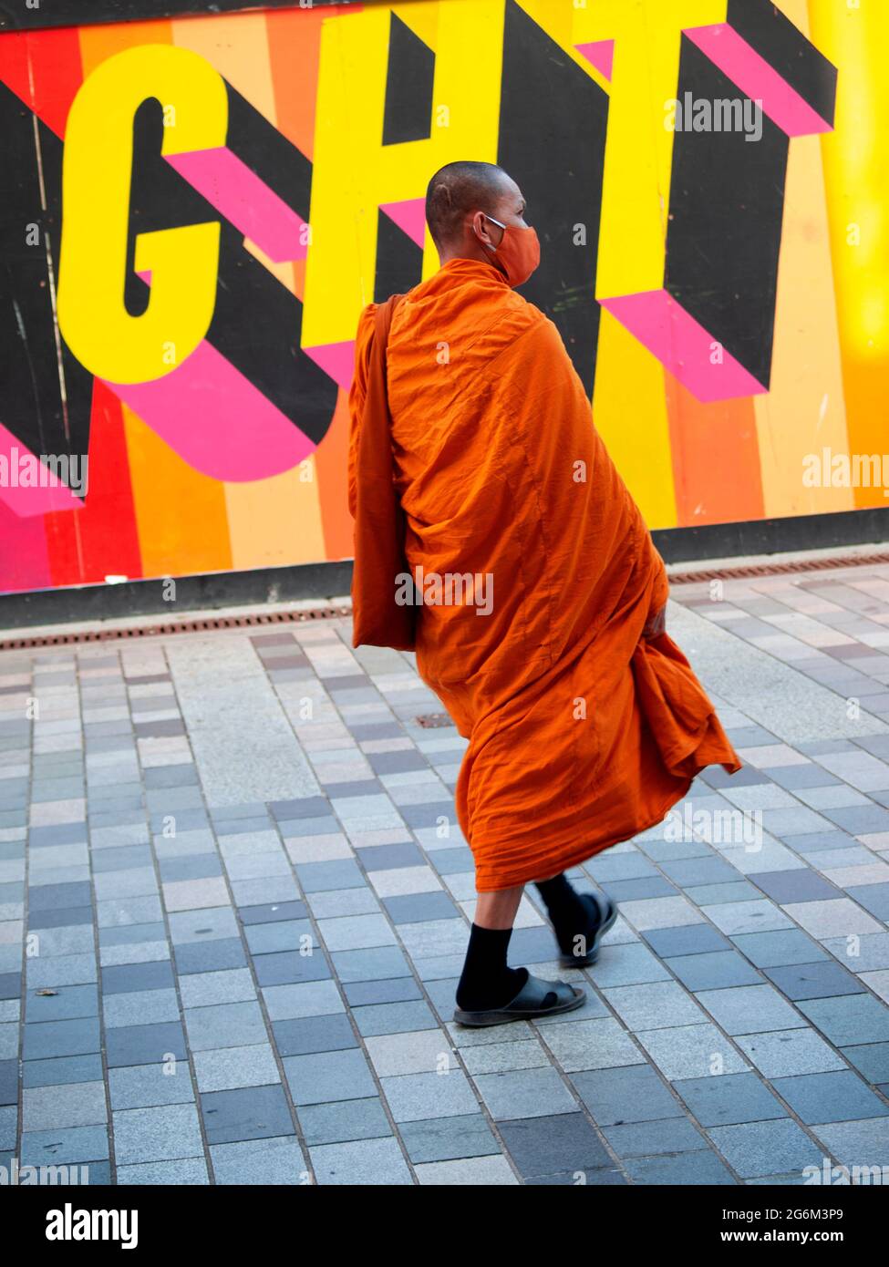 A Buddhist monk takes a walk in Brighton, England Stock Photo - Alamy
