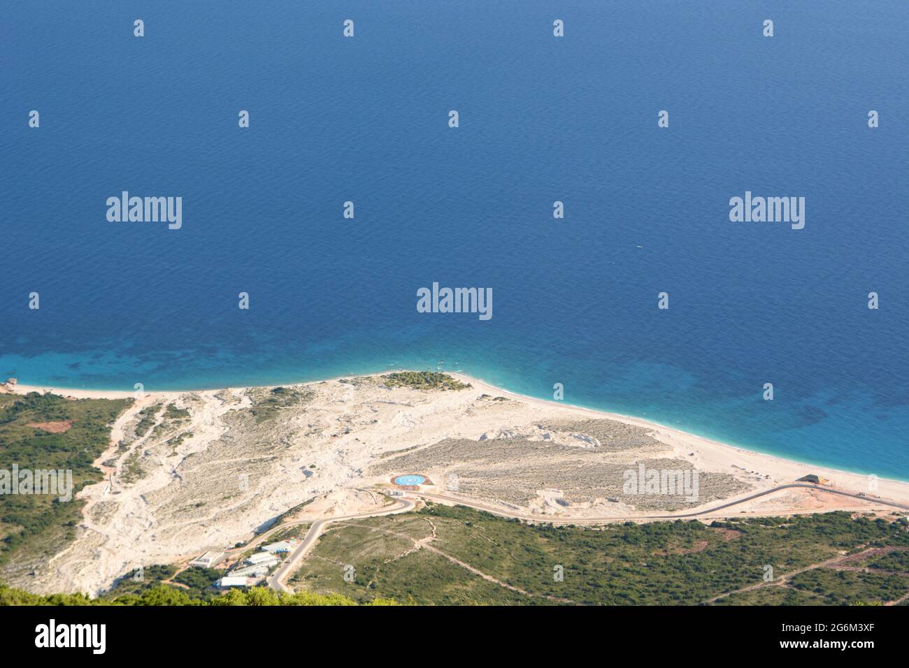 Palase beach as seen from Llogara Pass. Vlore county. Albania Stock ...