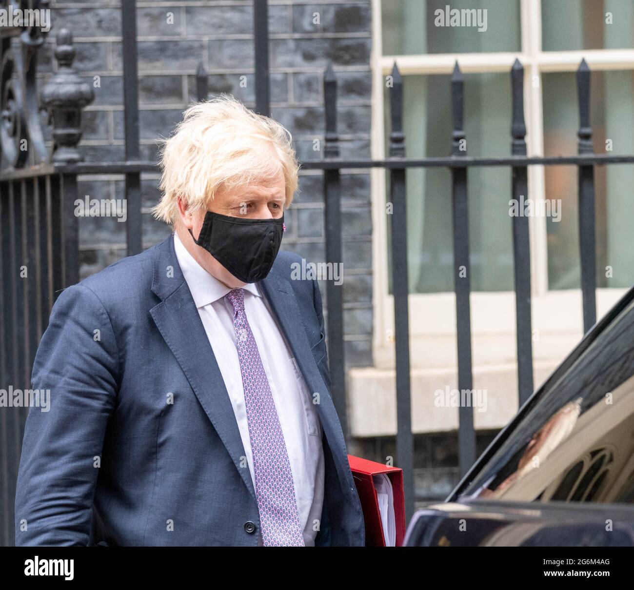 London, UK. 7th July, 2021. Boris Johnson, MP Prime Minister leaves 10 ...