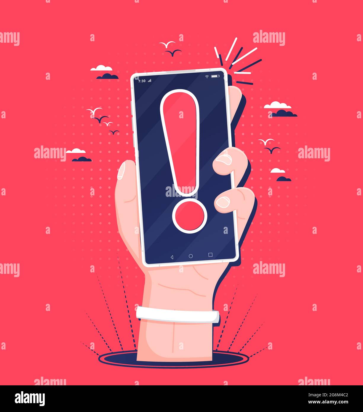 Mobile scam screen Stock Vector Images - Alamy