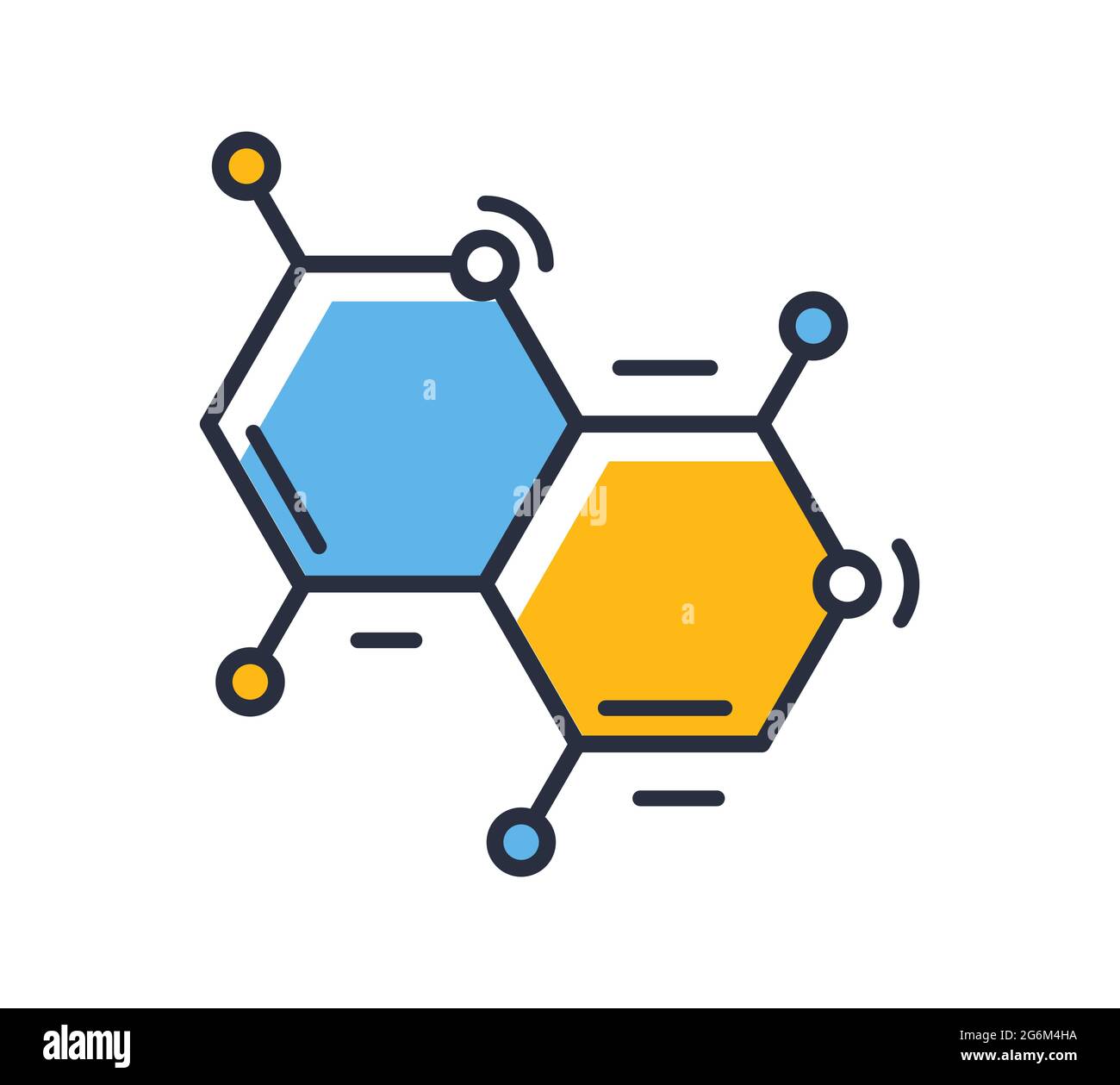 Chemistry formula icon. Molecule isolated on white background. Design ...