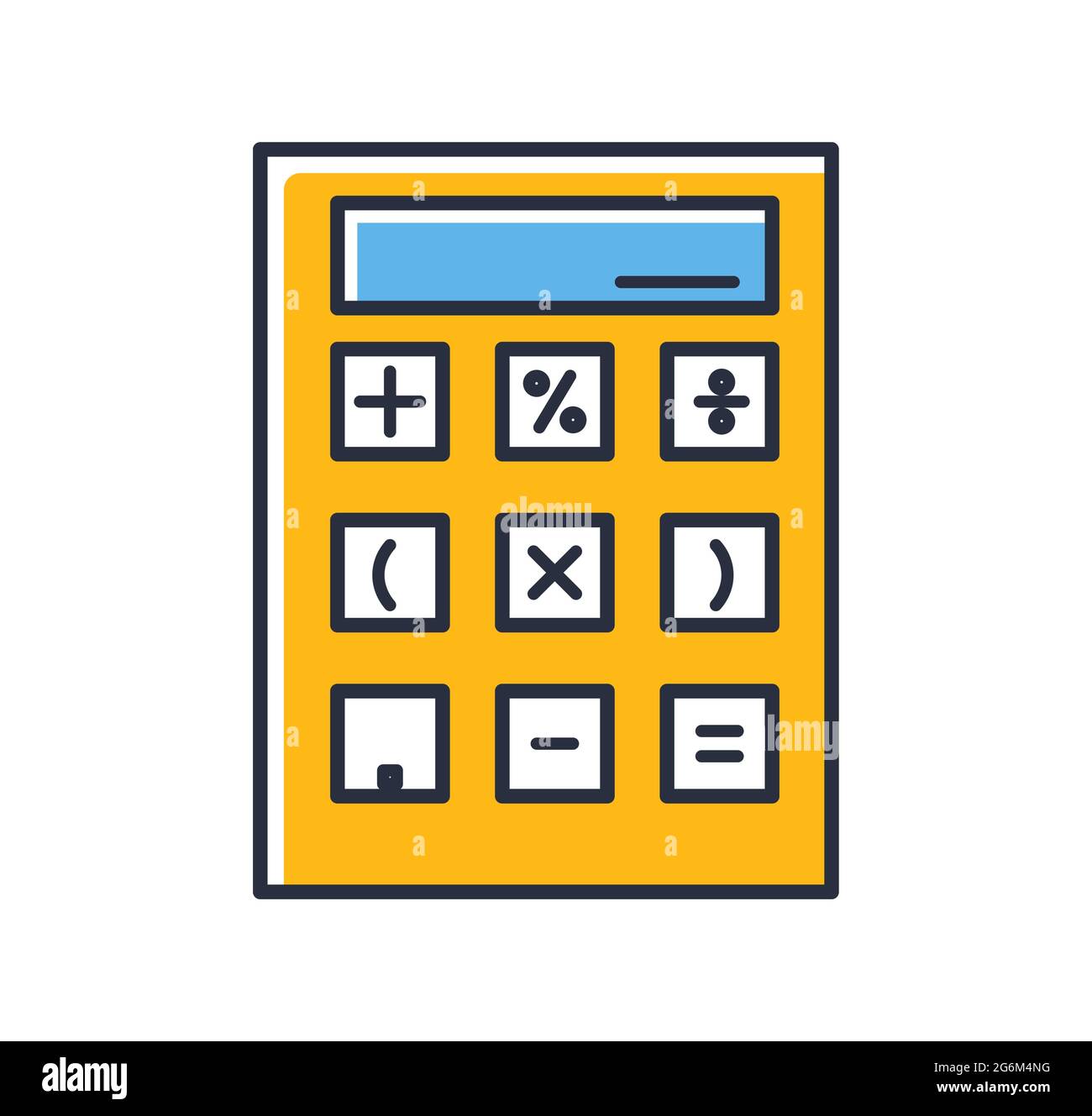 Calculator icon. Mathematical device isolated on white background ...