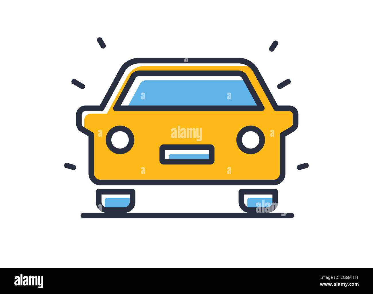 Car icon. Driving car isolated on white background. Design elements ...