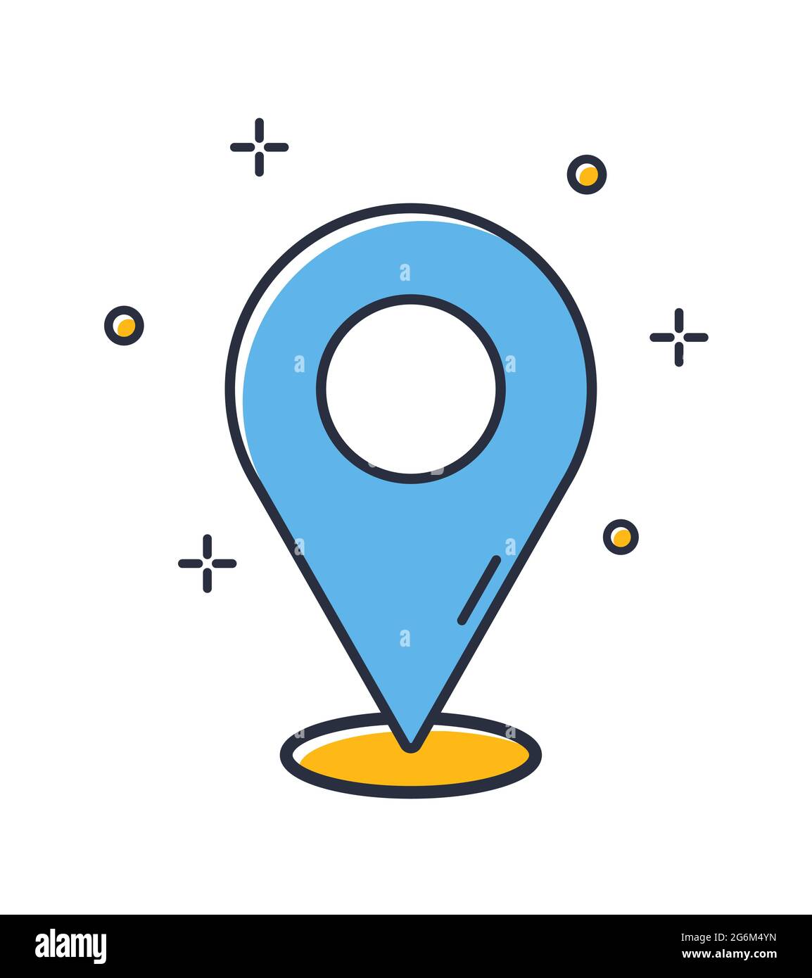 Location icon. Pointer isolated on white background. Design elements ...