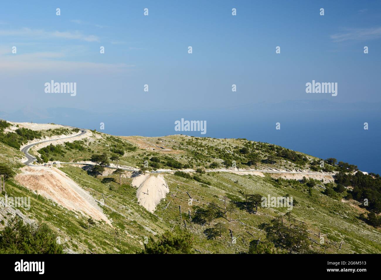 Llogara Pass road. Vlore county. Albania Stock Photo - Alamy