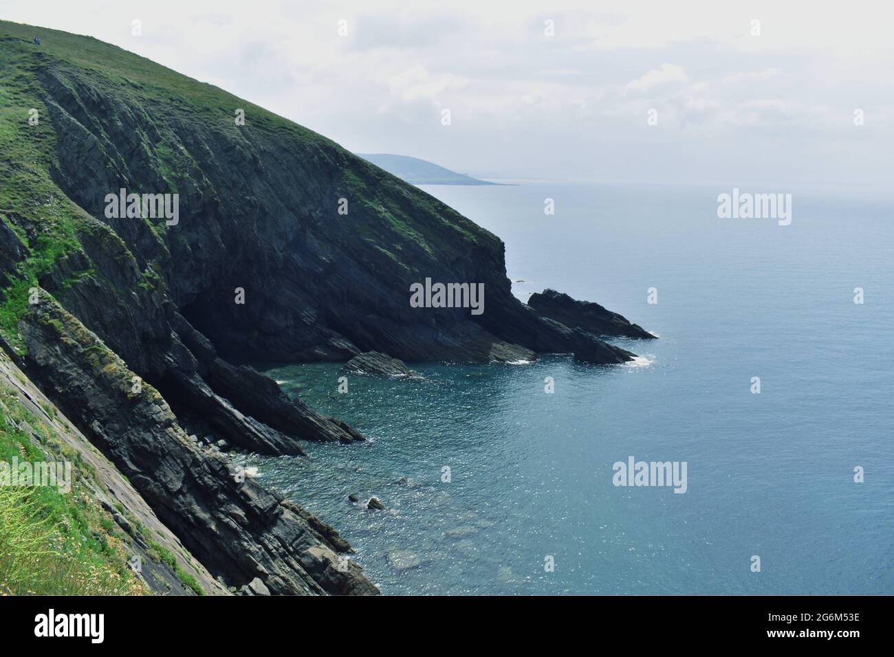 A stunning view of the English coastline taken on a classic British ...