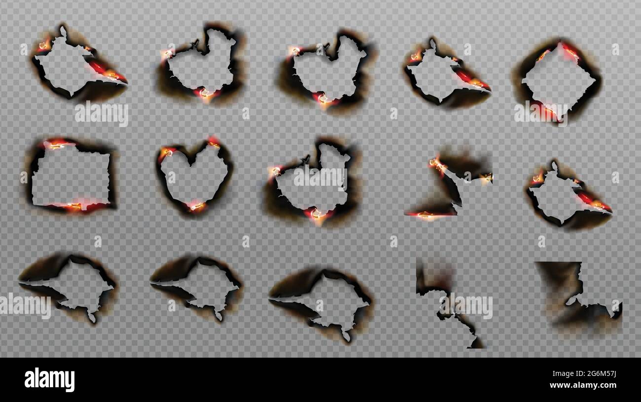 Burning sheet of paper Stock Vector Images - Alamy