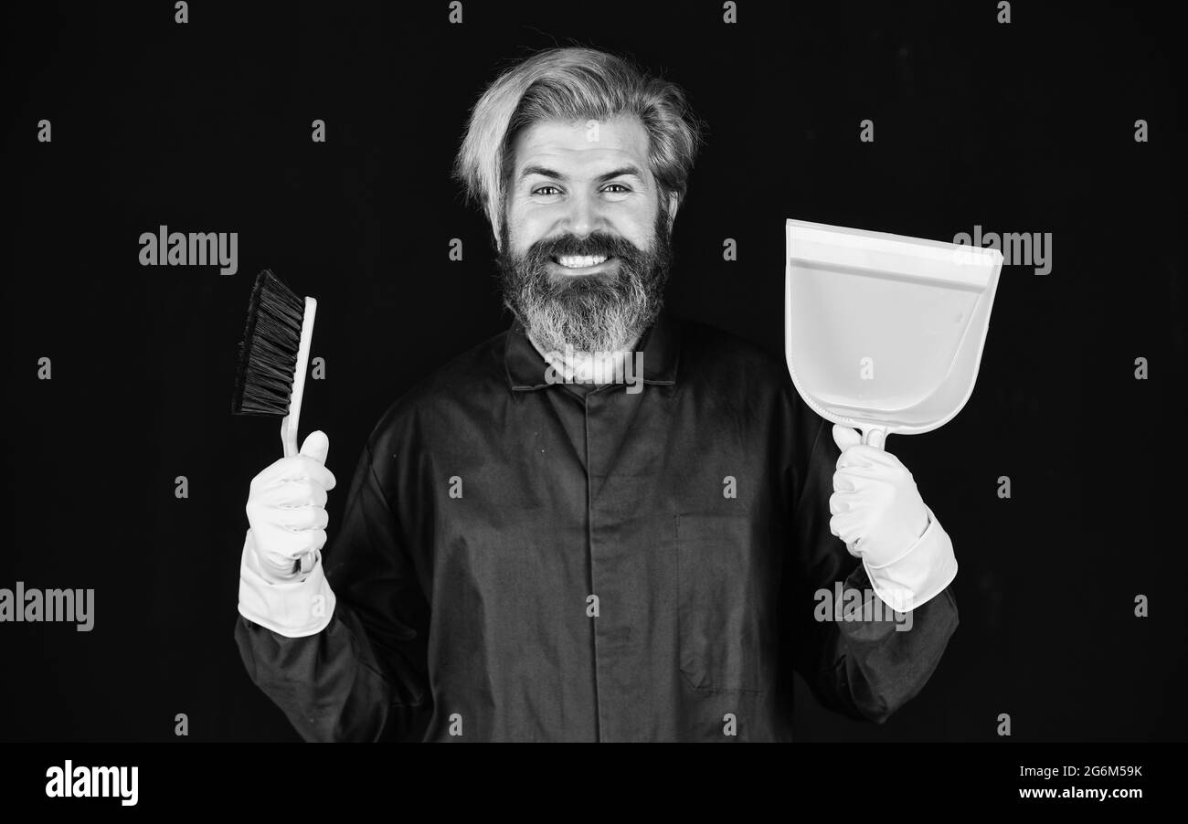 I prepared surprise for you. Housework and domestic duty. Male janitor ...