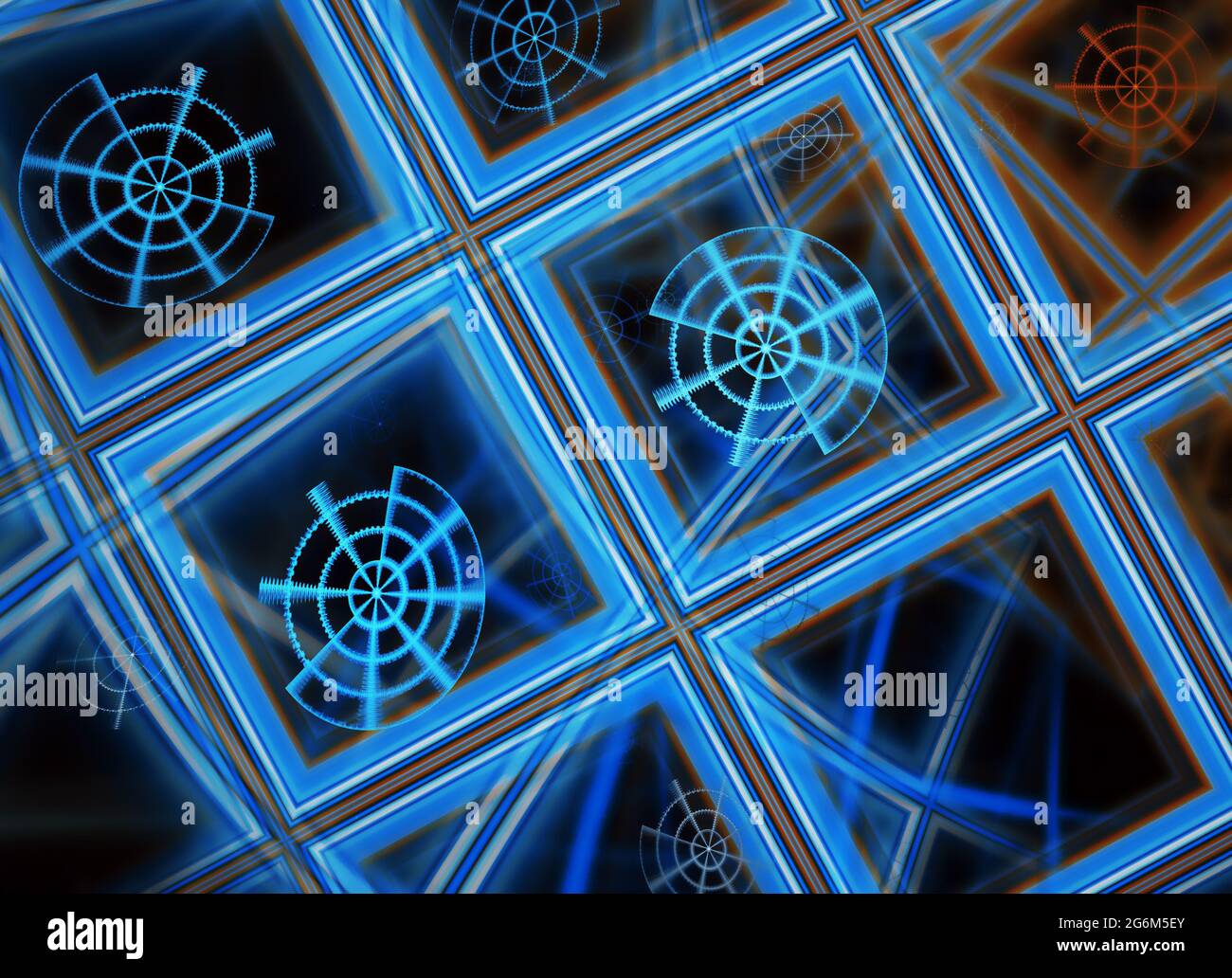 Technological textured background. Fractal graphics. Science and ...