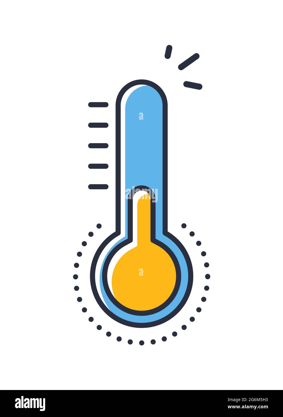 Thermometer vector icon. Temperature icon isolated on white background ...
