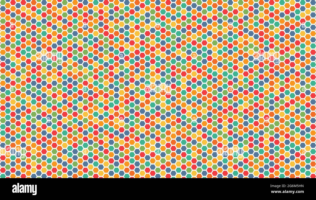 Abstract multicolored hexagonal net Seamless. Pattern honeycomb of ...