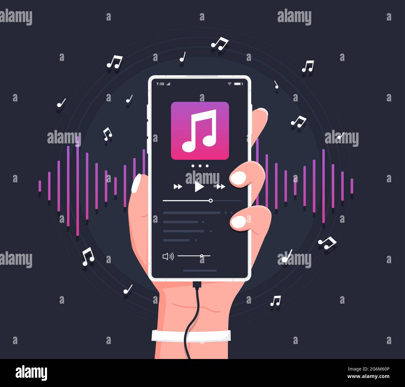 Playing playlist Stock Vector Images - Alamy