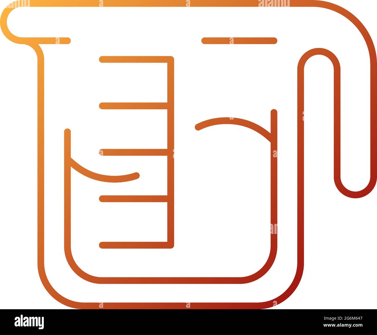 Coffee measuring cup gradient linear vector icon Stock Vector Image ...