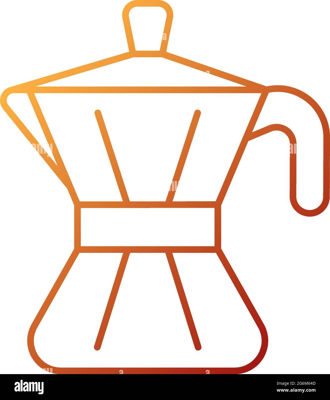 Moka pot gradient linear vector icon Stock Vector Image & Art - Alamy