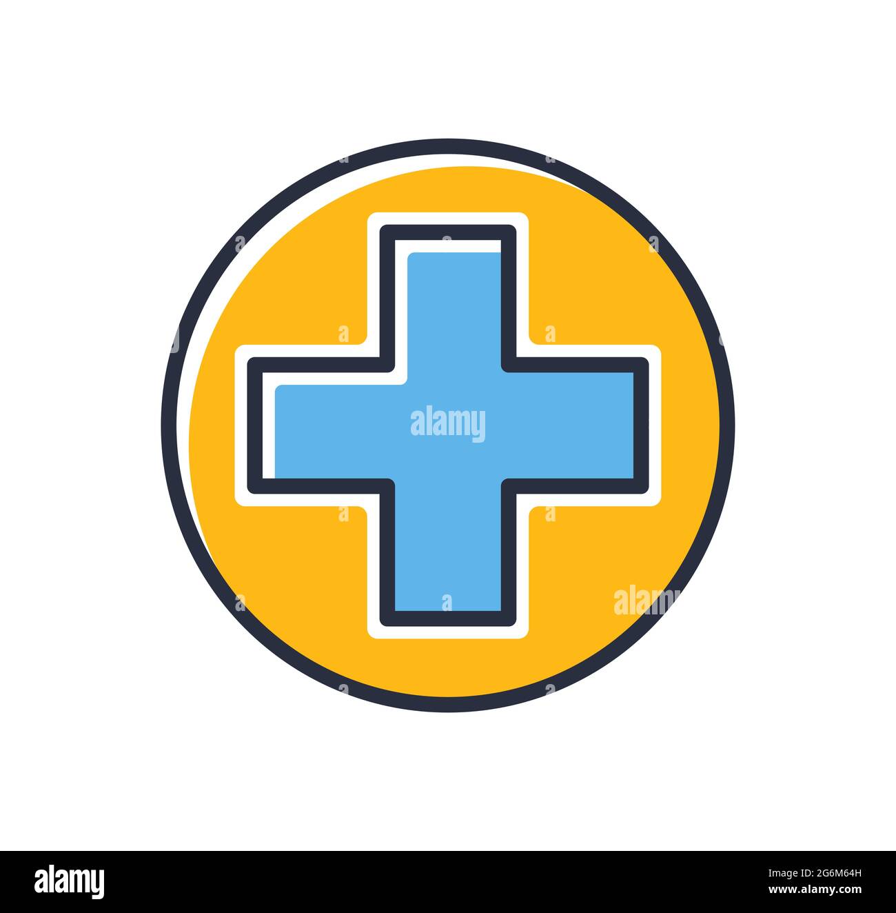 Pharmacy icon. First aid sign isolated on white background. Design ...