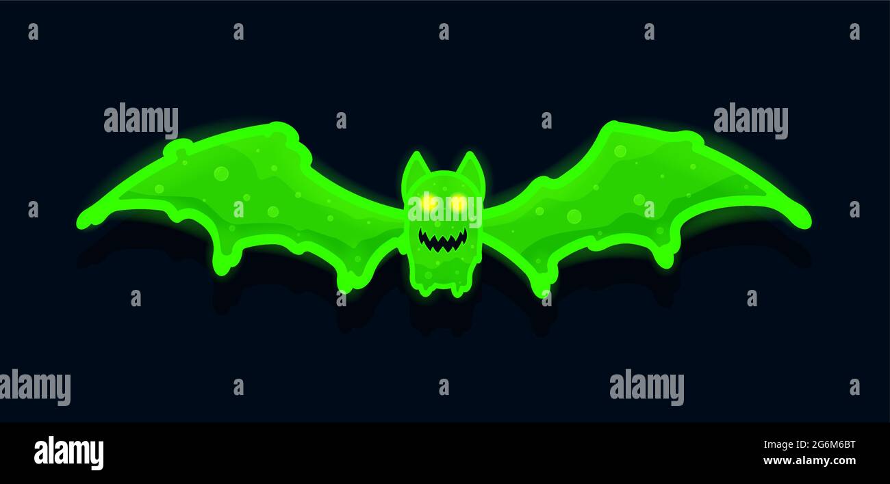 Spooky realistic bat with radiation slime. Perfect for halloween ...
