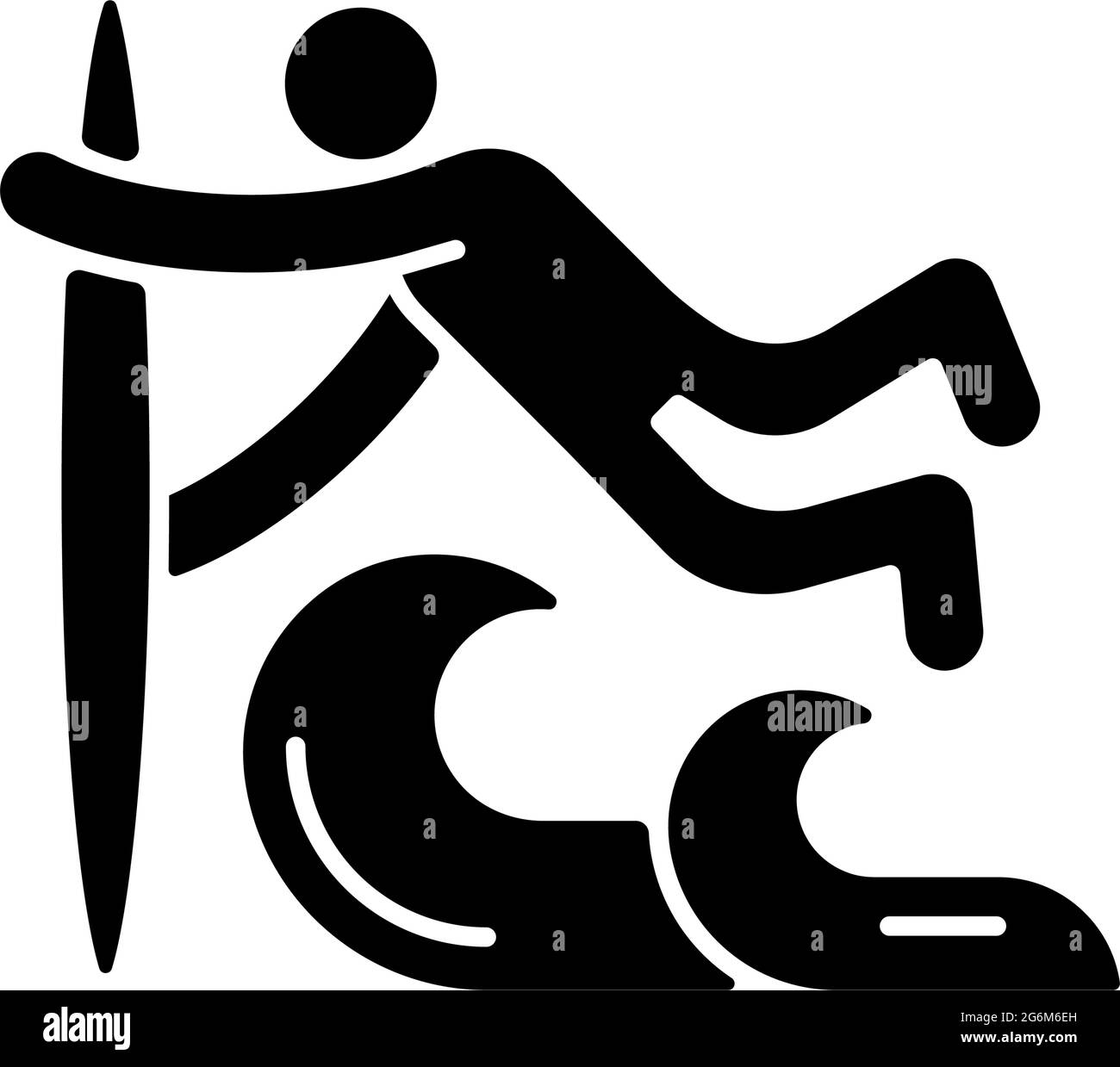 Superman surfing technique black glyph icon Stock Vector Image & Art ...