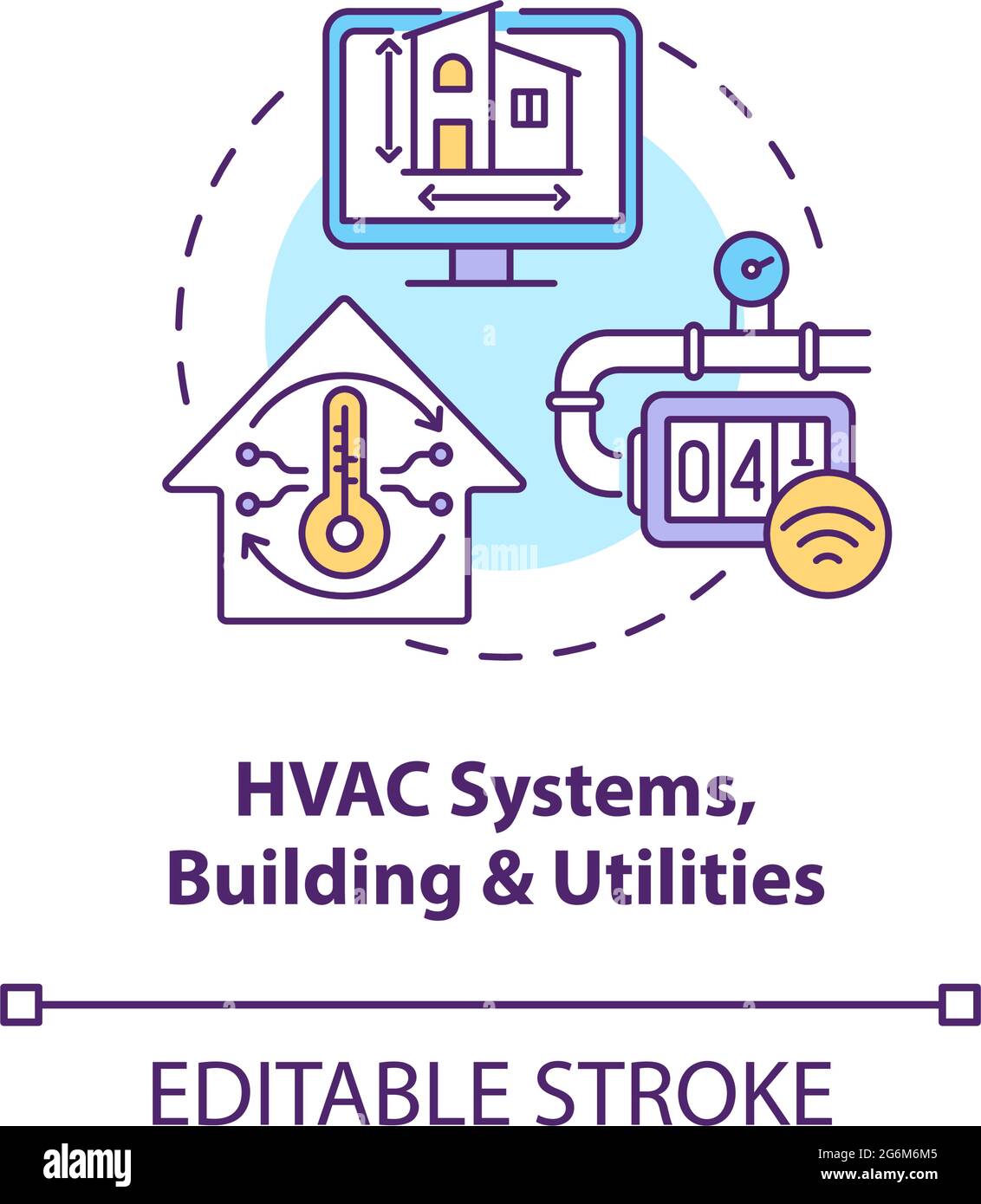 HVAC systems buildings and utilities concept icon Stock Vector Image & Art - Alamy