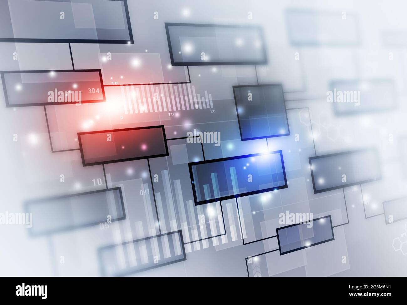 concept team-work communication business flow chart background Stock ...