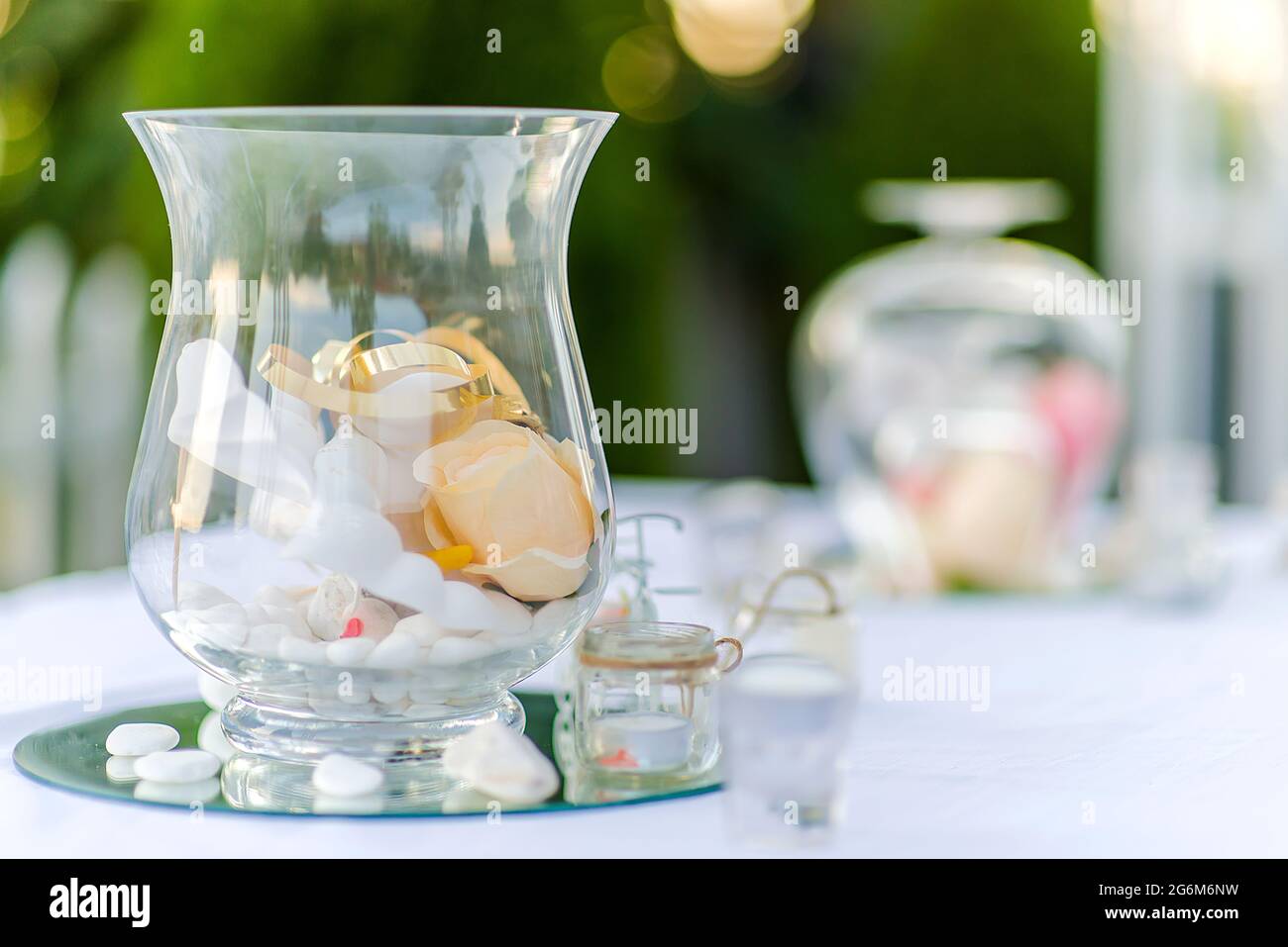 Rose, Decorative rose inside a glass vase Stock Photo - Alamy
