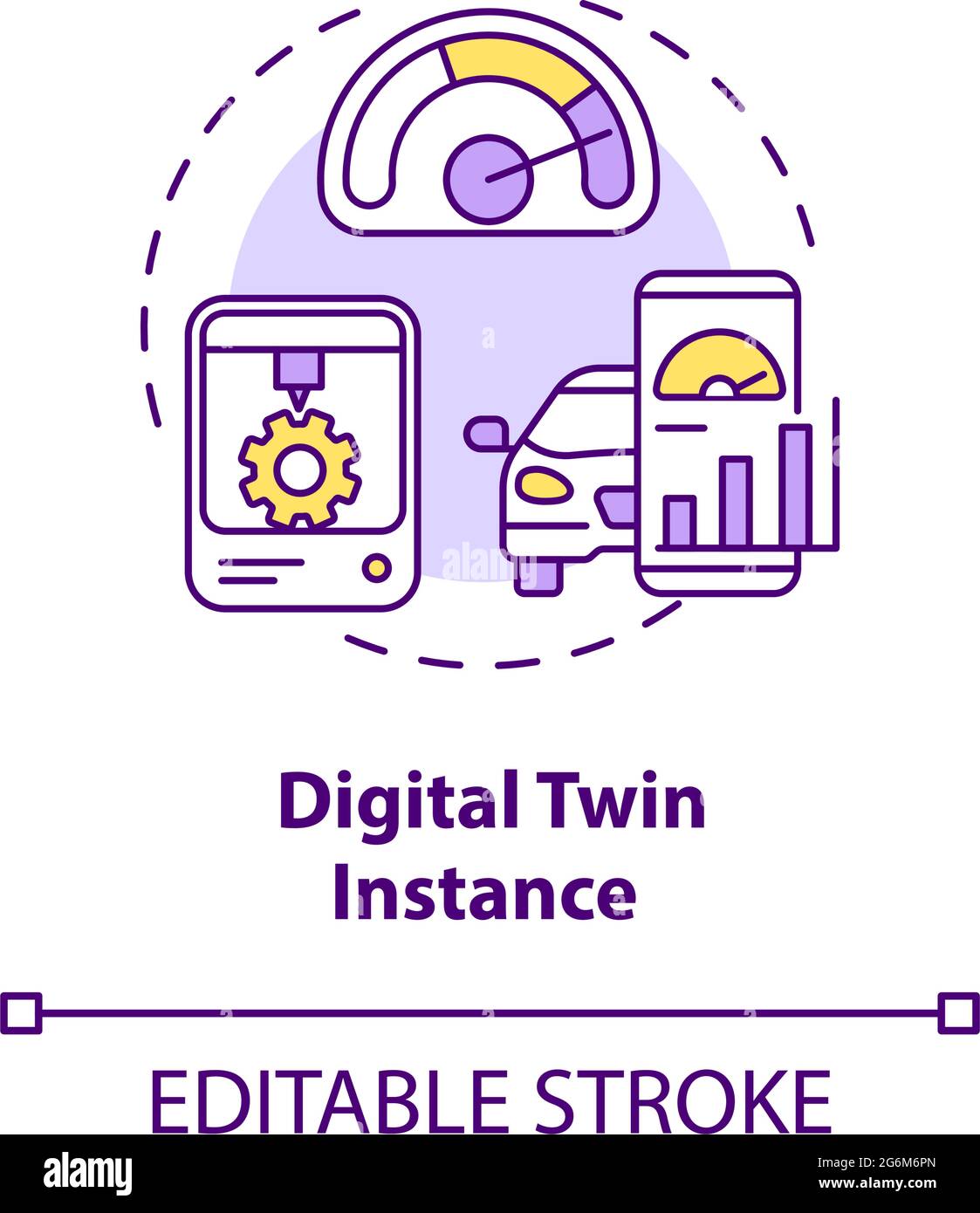 Digital twin instance concept icon Stock Vector Image & Art - Alamy