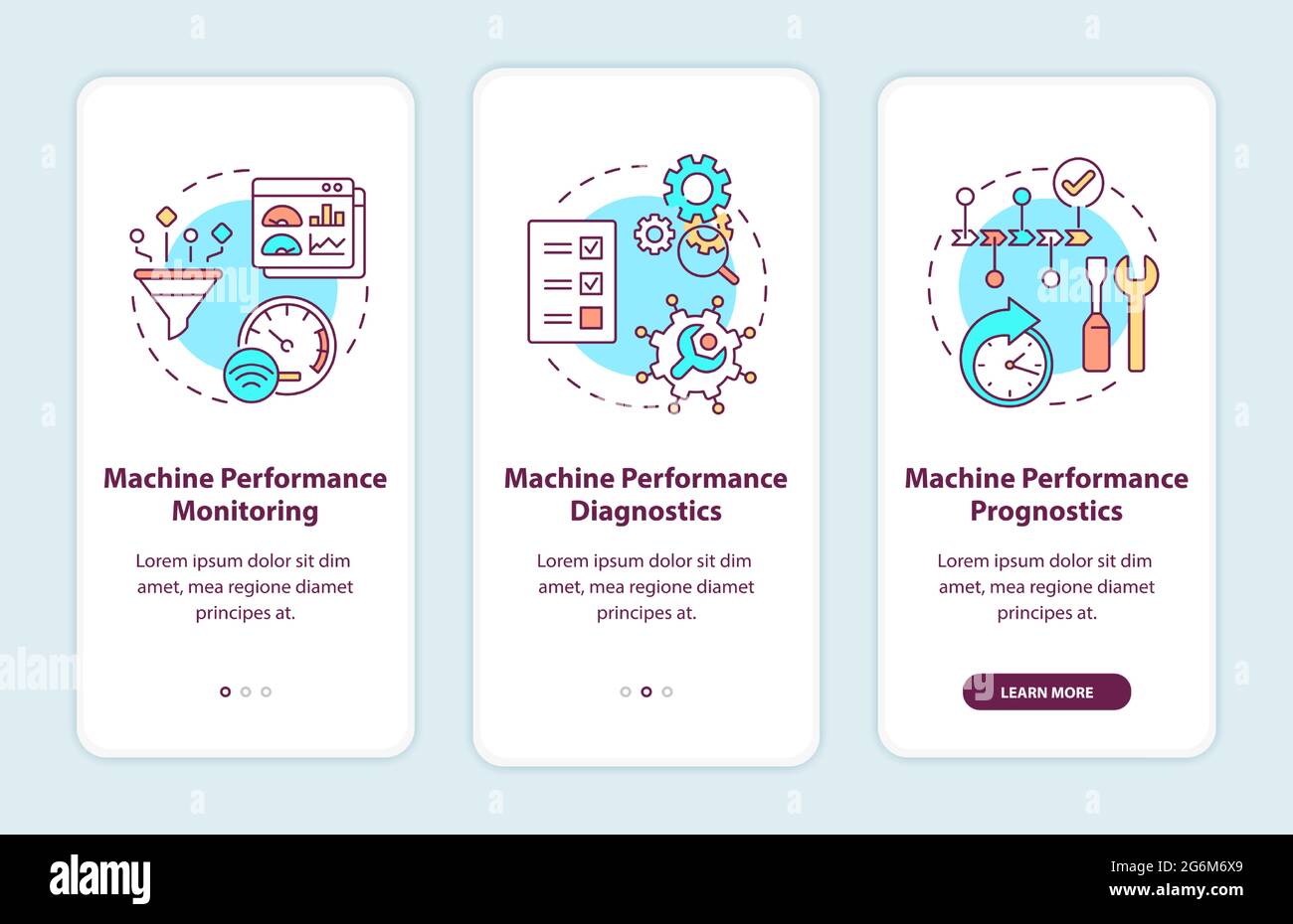 Digital twin tasks onboarding mobile app page screen Stock Vector Image & Art - Alamy