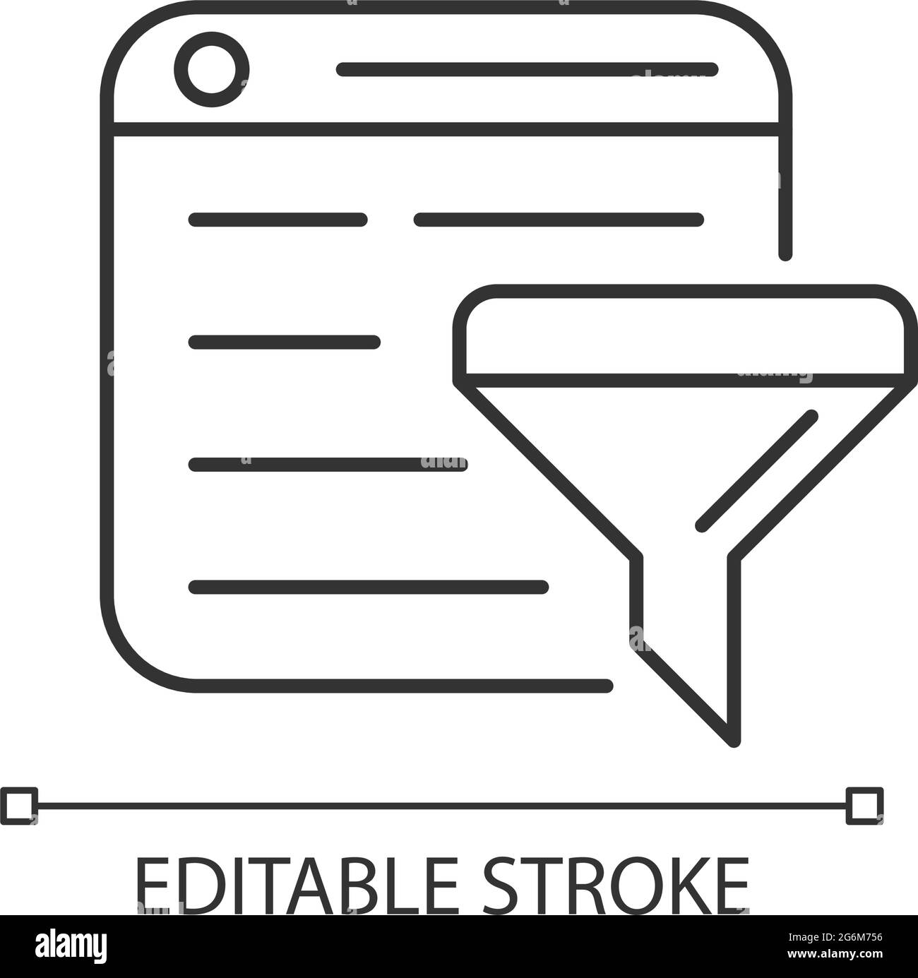 Filter bubble linear icon Stock Vector Image & Art - Alamy