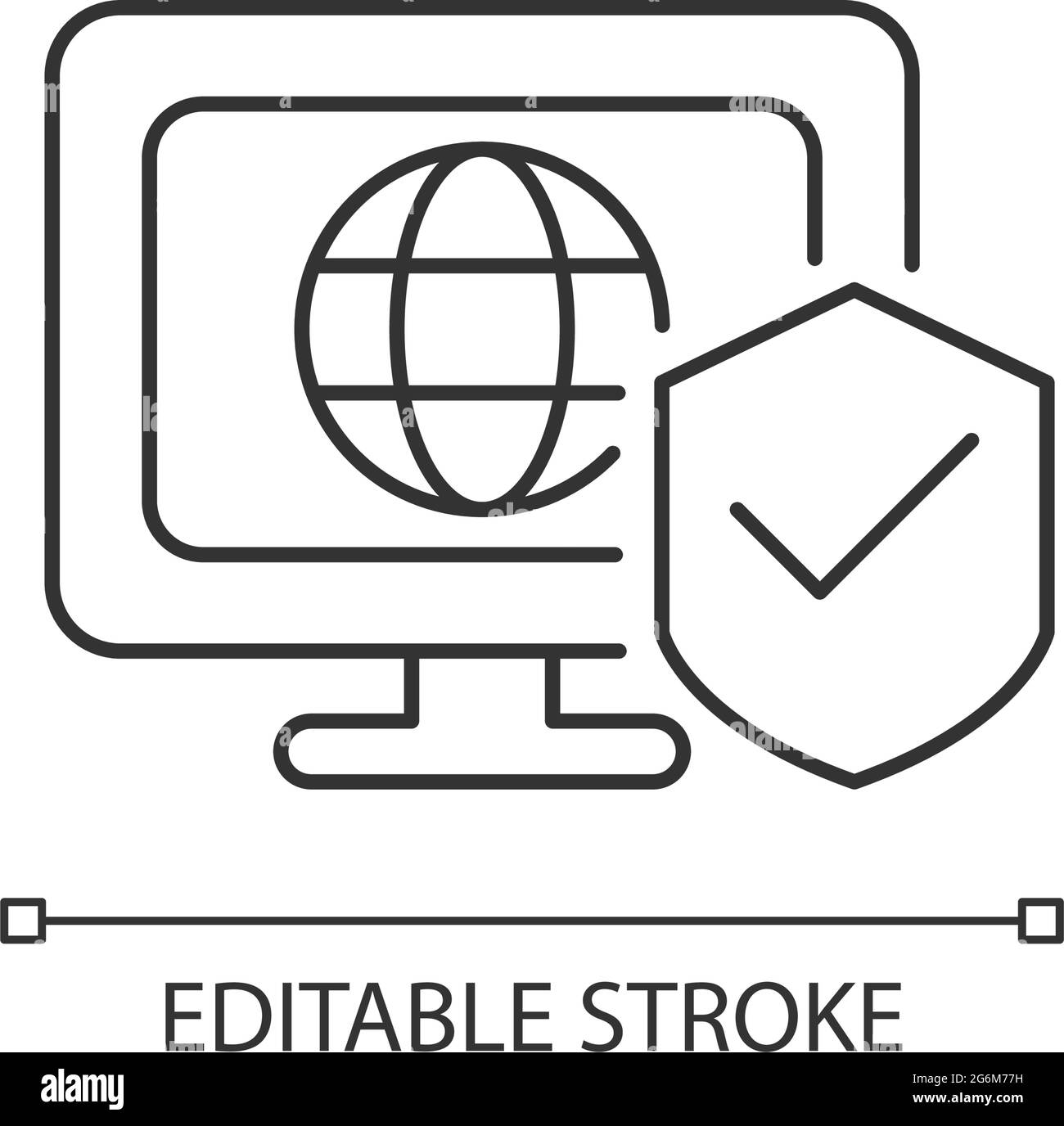 Network security linear icon Stock Vector Image & Art - Alamy