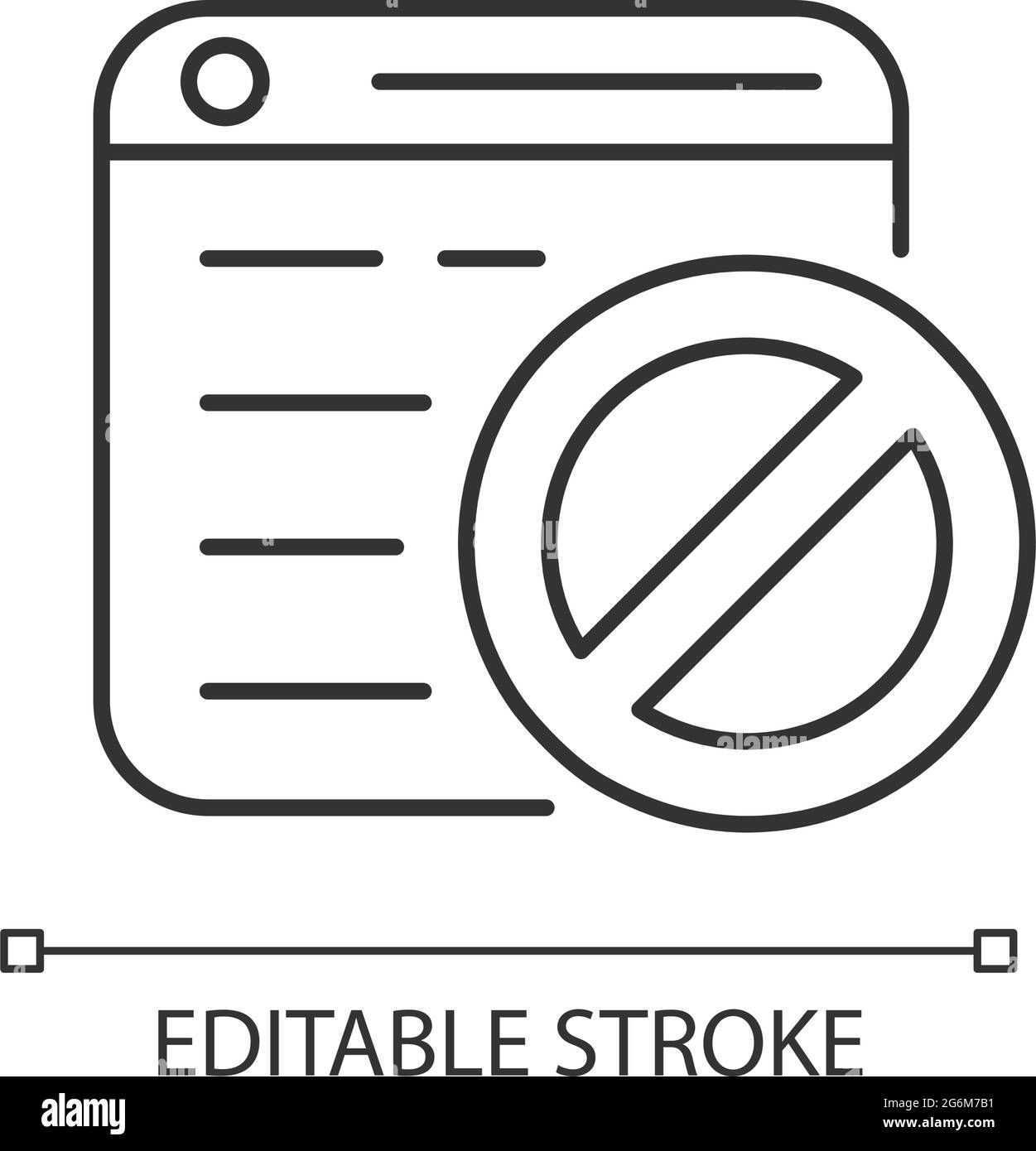 Website blocking linear icon Stock Vector Image & Art - Alamy