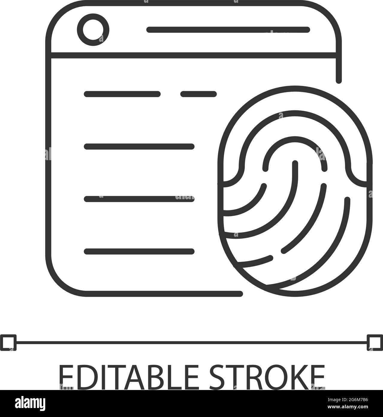 Browser fingerprinting linear icon Stock Vector Image & Art - Alamy