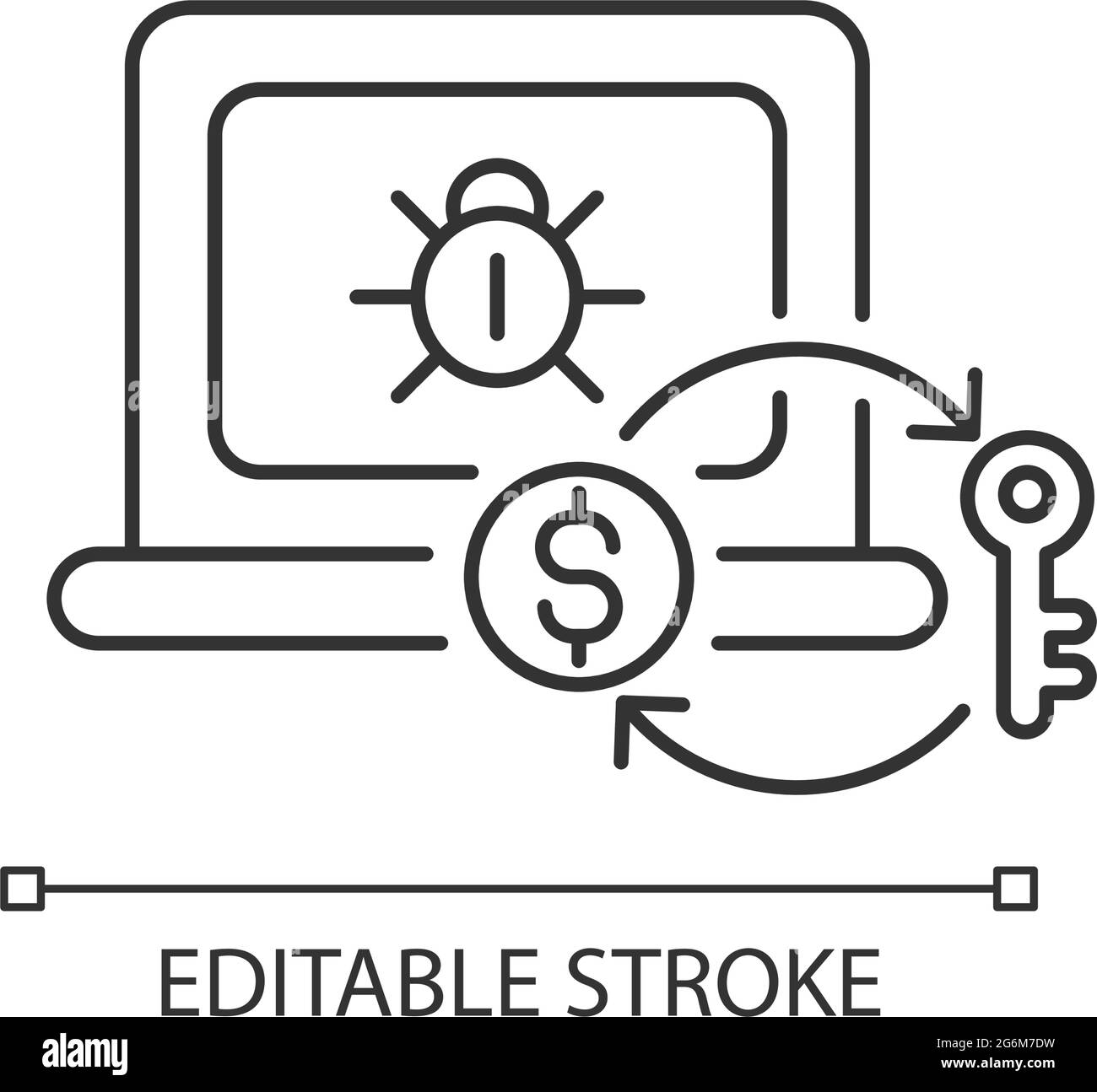 Ransomware linear icon Stock Vector Image & Art - Alamy