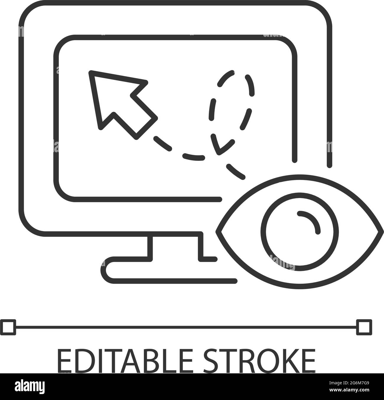 Mouse movement tracking linear icon Stock Vector Image & Art - Alamy