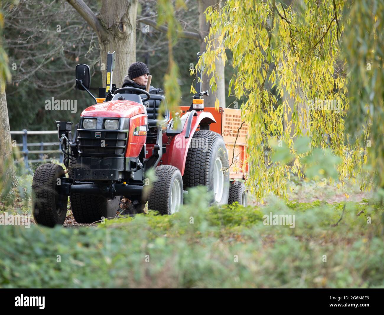 Small red tractor hi-res stock photography and images - Alamy