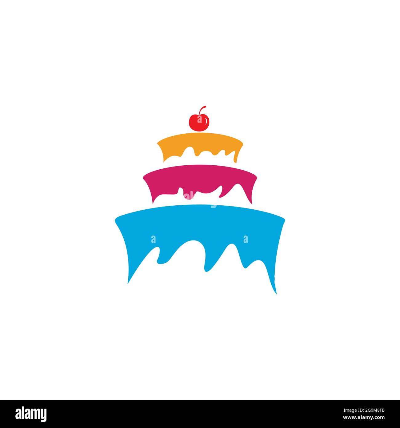 Cake Vector icon design illustration Template Stock Vector Image & Art ...
