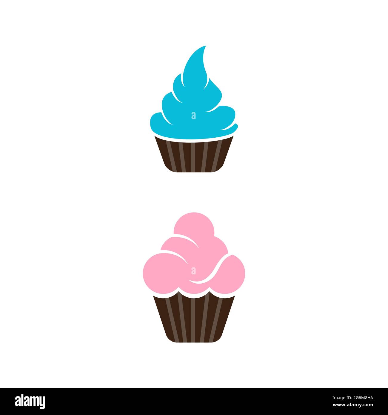 Cup Cake Vector Icon Design Illustration Template Stock Vector Image