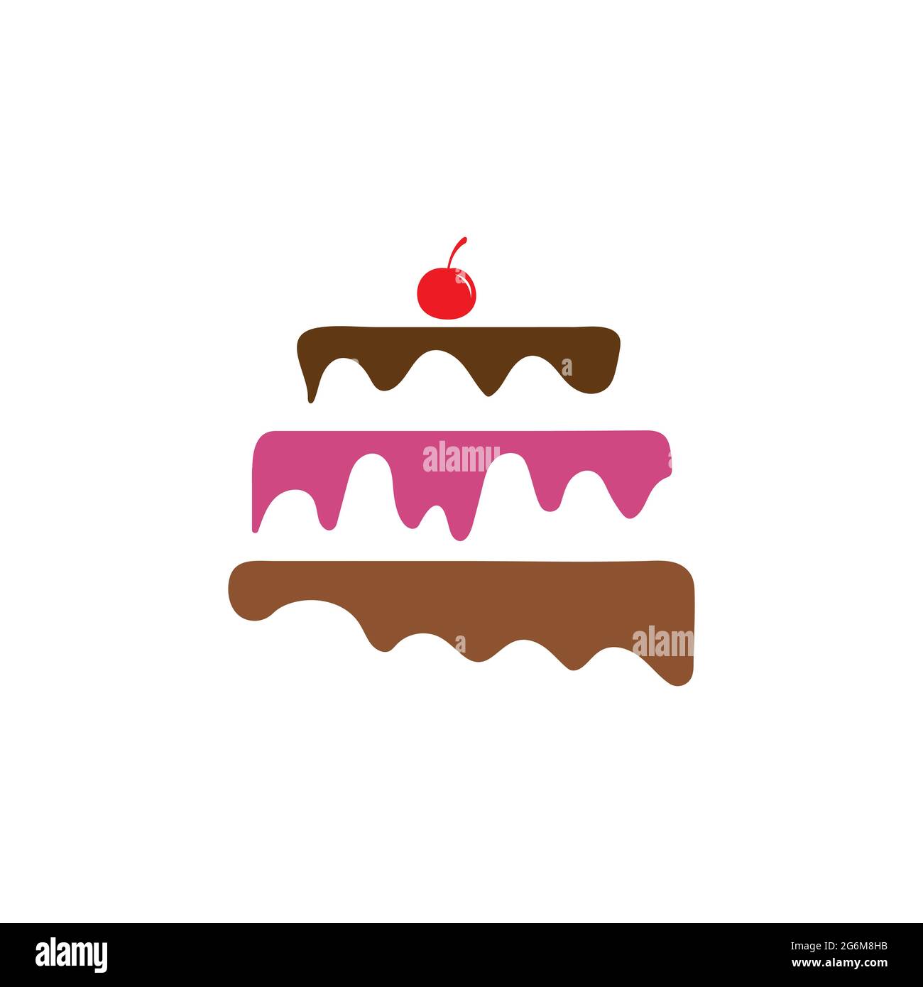 Cake Vector icon design illustration Template Stock Vector Image & Art ...