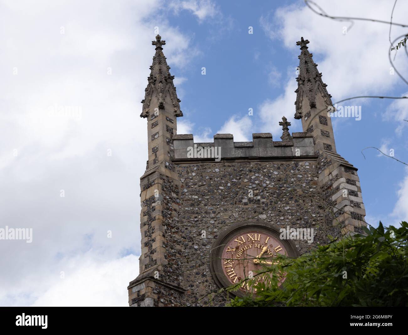 English church and clock tower hi-res stock photography and images - Alamy