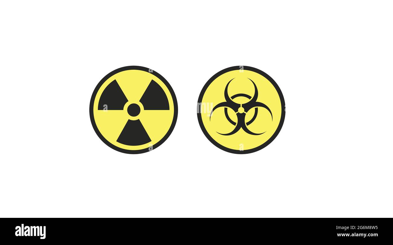 Radiation and Biohazard Icon Set. Vector isolated illustration of an ...