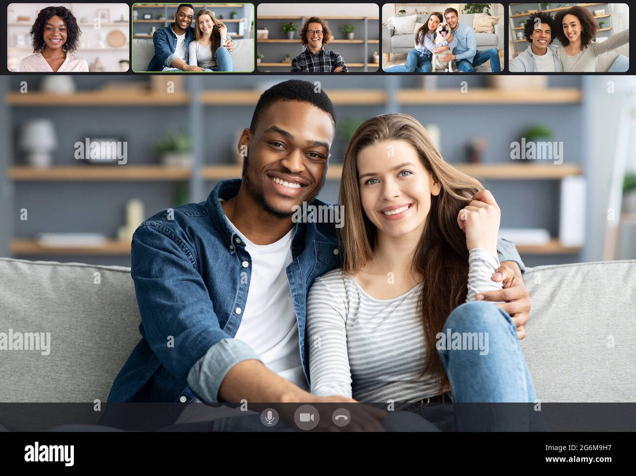 Family video conference screenshot hi-res stock photography and images ...