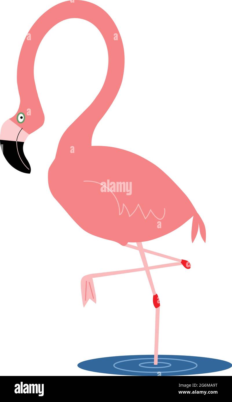 Flamingo illustration cut Cut Out Stock Images & Pictures - Alamy