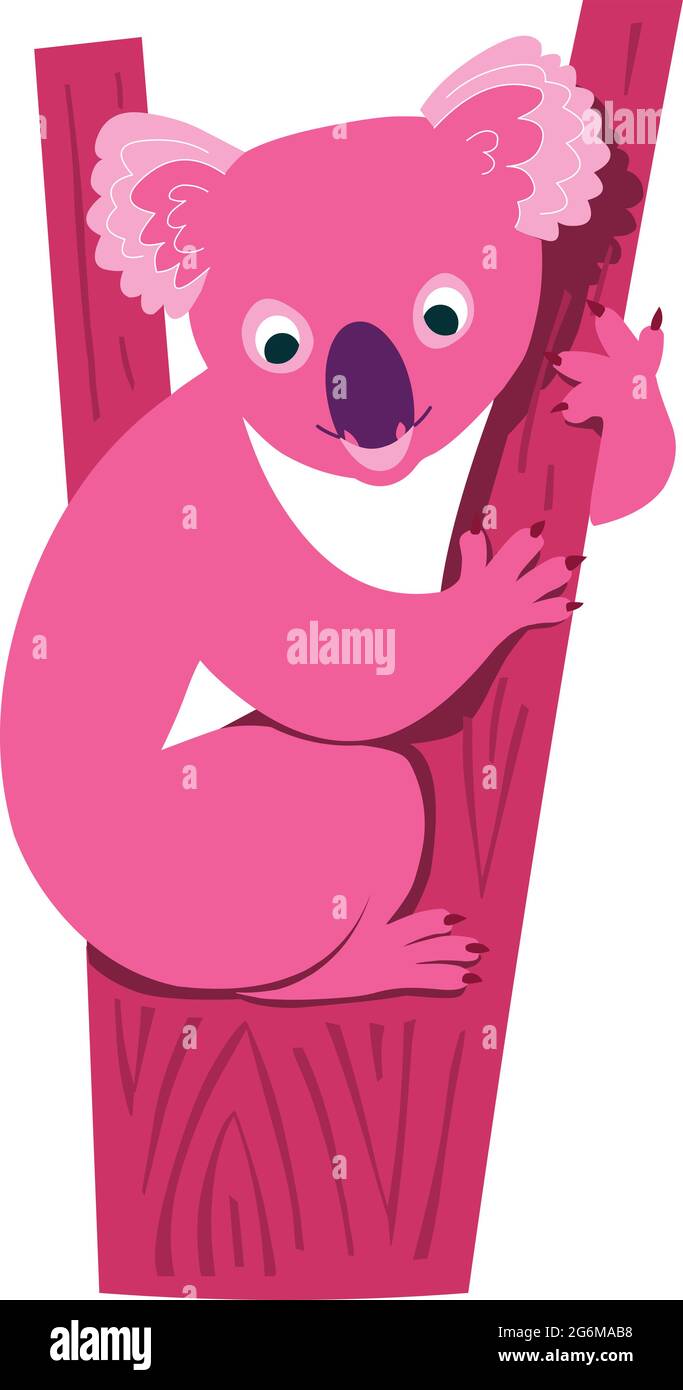 Illustration of an adorable pink koala bear Stock Vector Image & Art ...