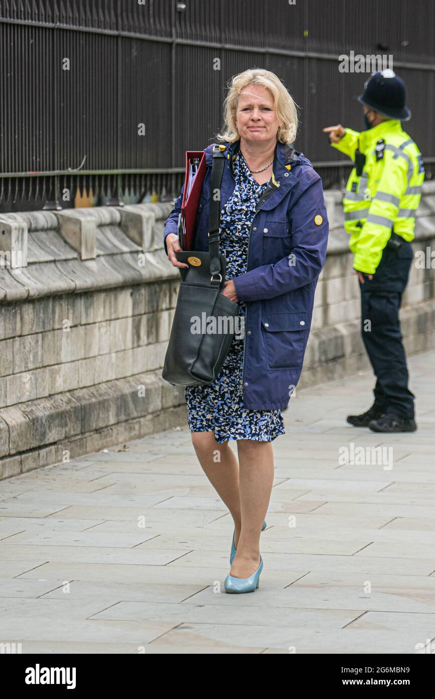 WESTMINSTER LONDON 7 July 2021. Vicky Ford, Conservative Party MP for ...